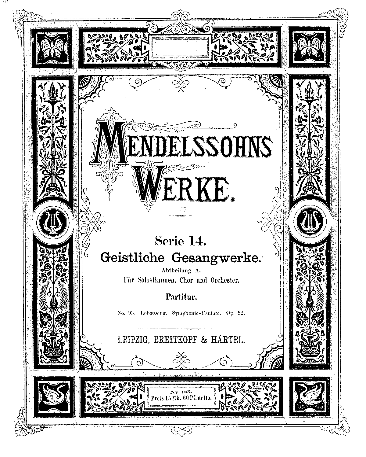 Symphony No.2, Op.52 (Mendelssohn, Felix) - IMSLP: Free Sheet Music PDF ...