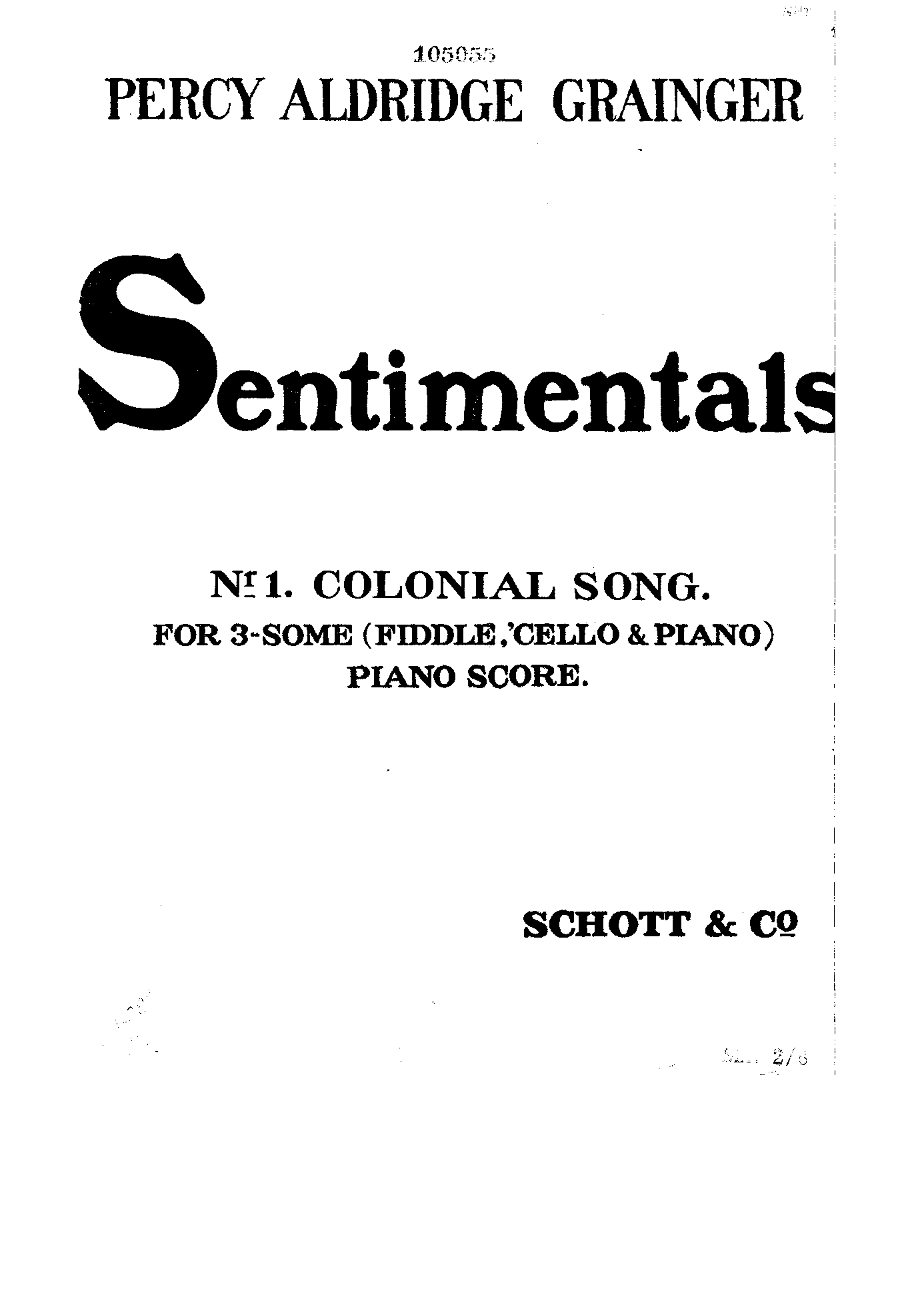 Colonial Song (Grainger, Percy) - IMSLP