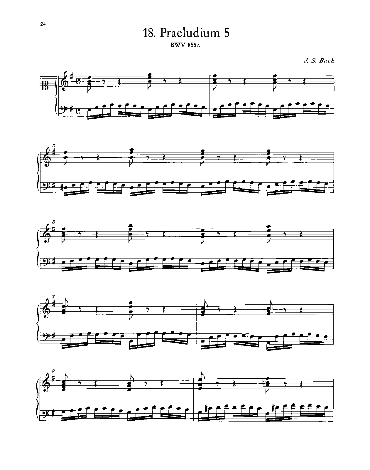 Prelude and Fughetta in E minor, BWV 855a (Bach, Johann Sebastian) - IMSLP