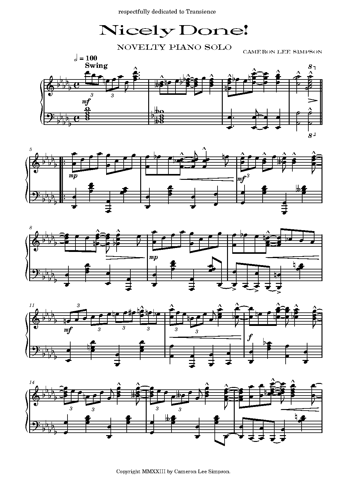 Nicely Done! (Simpson, Cameron Lee) - IMSLP