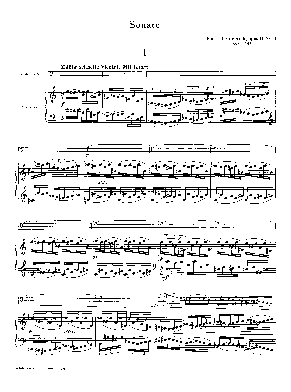 Cello Sonata, Op.11 No.3 (Hindemith, Paul) - IMSLP