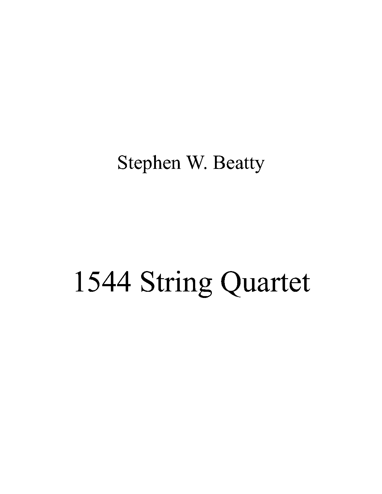 String Quartet Op1544 Beatty Stephen W Imslp