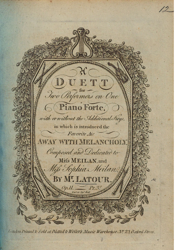 Piano Duet with a Rondo on 'Away with Melancholy', Op.11 (Latour ...
