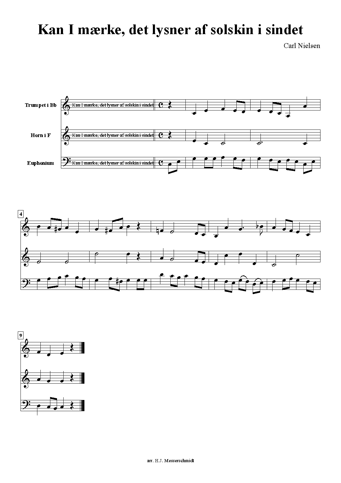 Kan I mærke, det lysner af solskin i sindet, CNW 320 (Nielsen, Carl ...