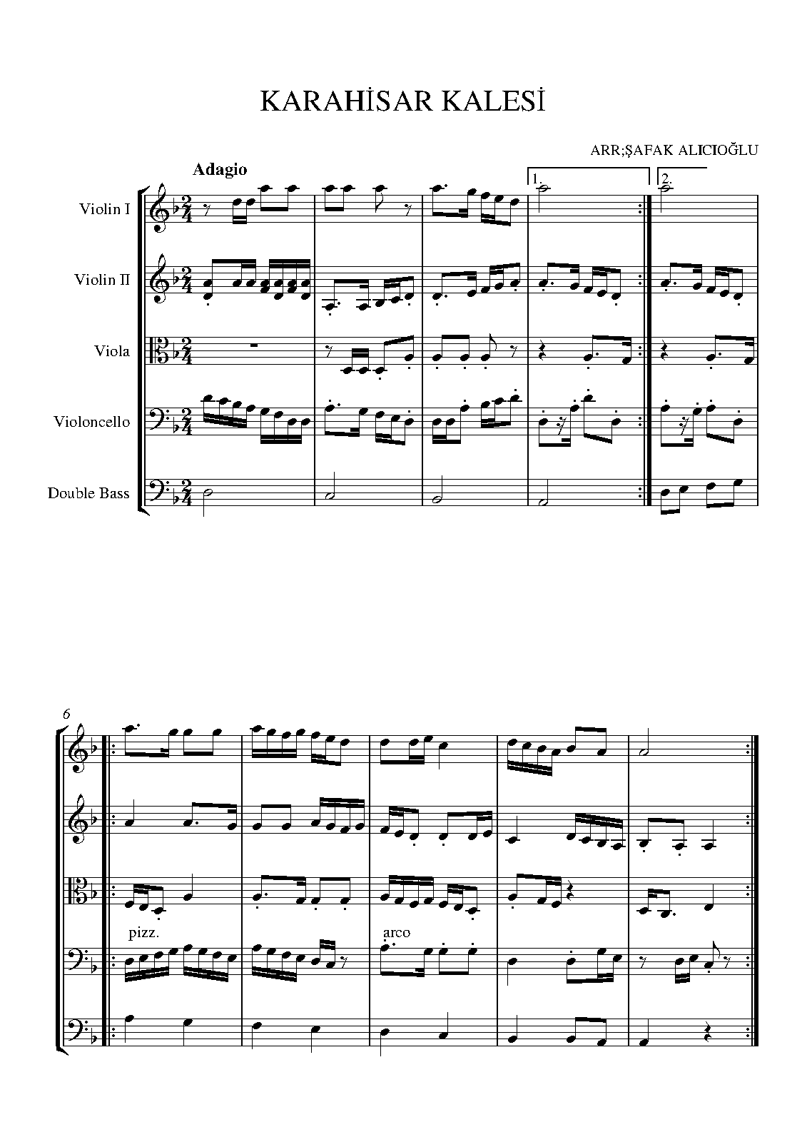 Karahisar Kalesi (Alıcıoğlu, Şafak) - IMSLP