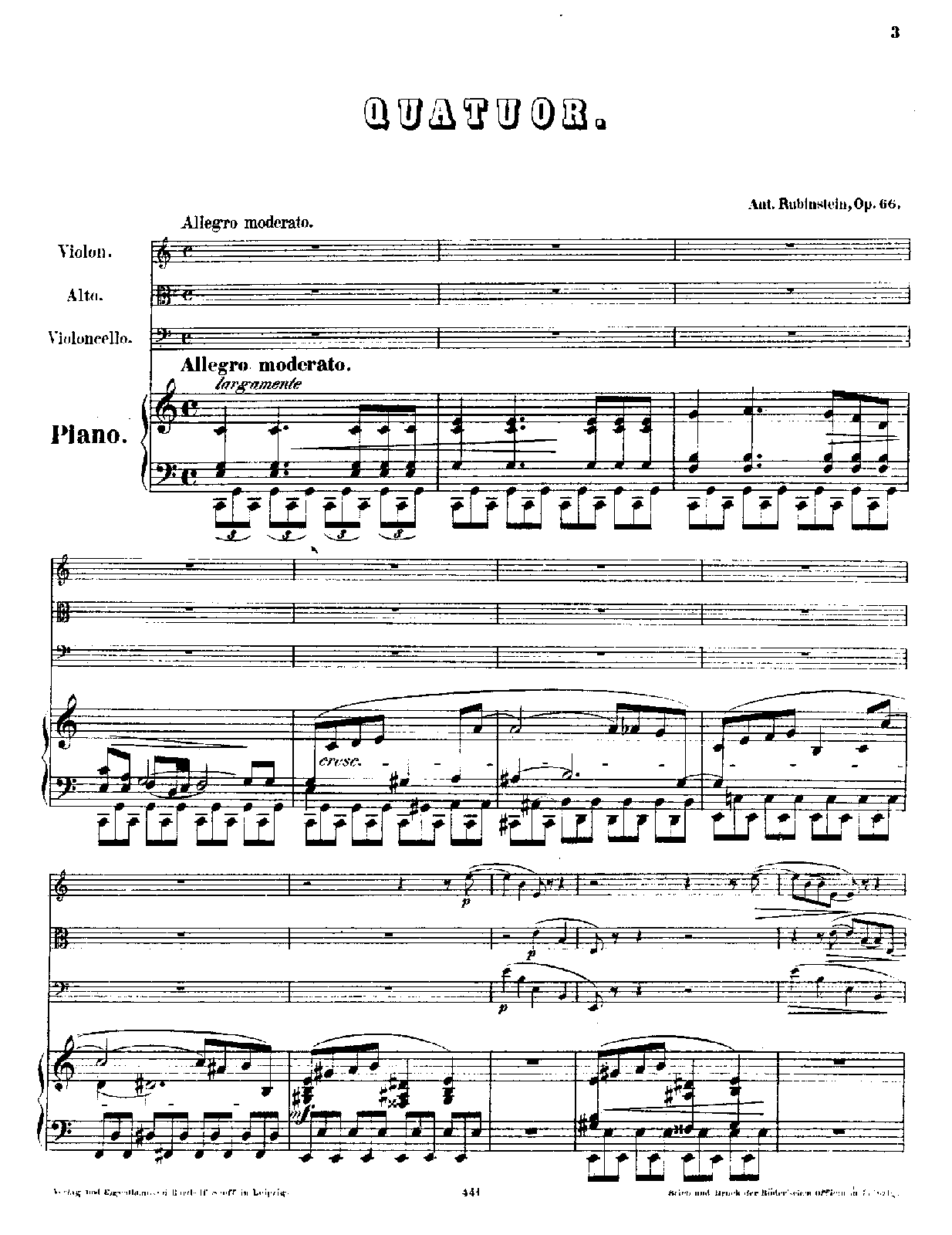 Piano Quartet, Op.66 (Rubinstein, Anton) - IMSLP