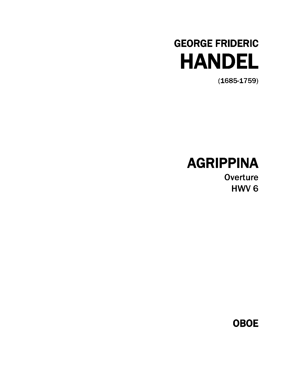 Agrippina, HWV 6 (Handel, George Frideric) - IMSLP Agrippina, HWV 6 (Handel, George Frideric) - IMSLP