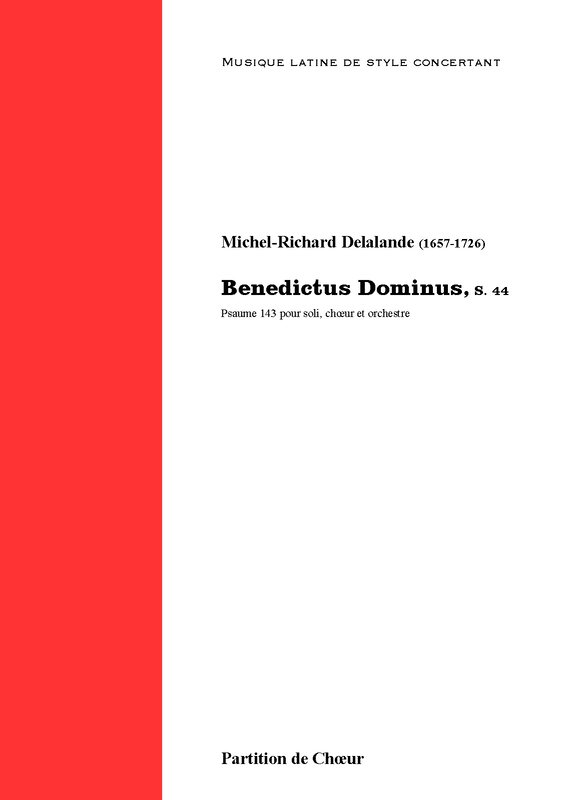 Benedictus Dominus Deus meus, S.44 (Lalande, Michel Richard de) - IMSLP ...
