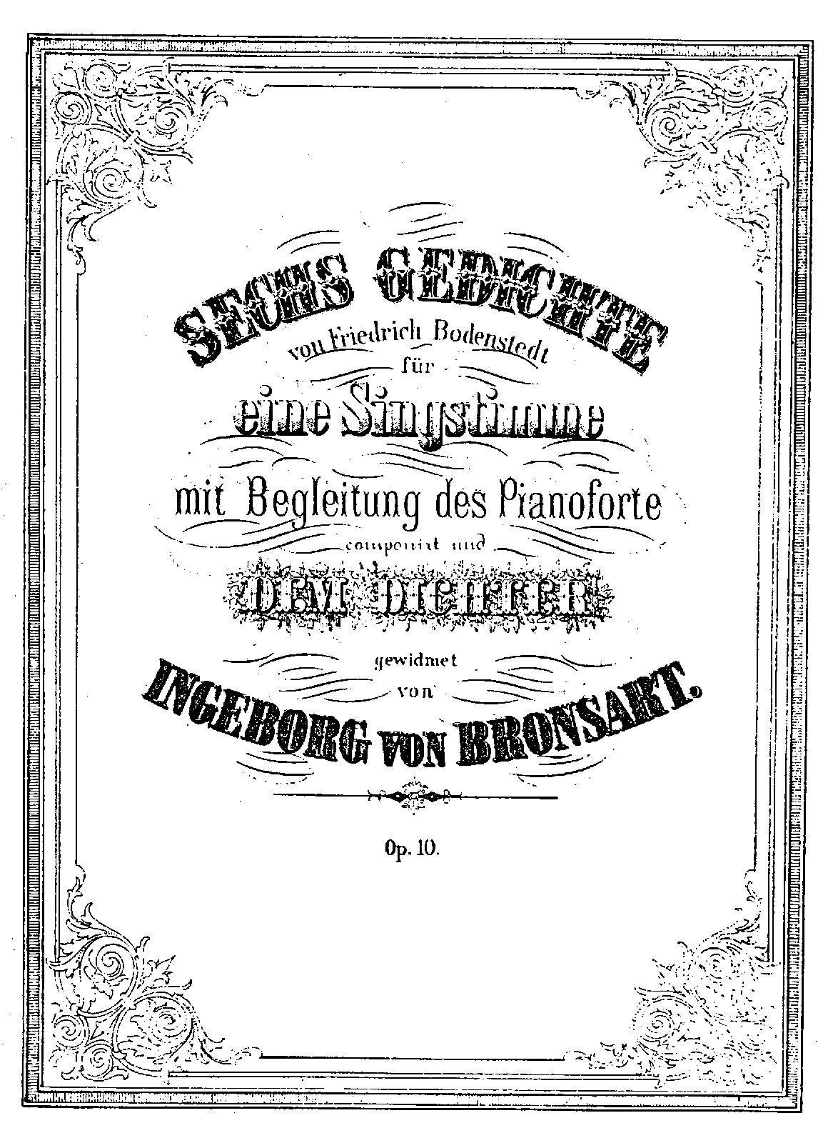 6 Gedichte, Op.10 (Bronsart, Ingeborg) - IMSLP 6 Gedichte, Op.10 (Bronsart, Ingeborg) - IMSLP