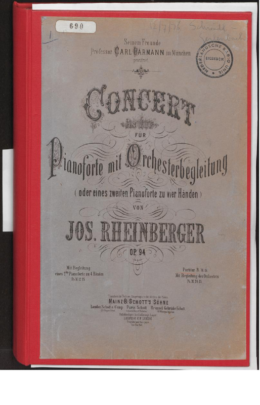 Piano Concerto, Op.94 (Rheinberger, Josef Gabriel) - IMSLP