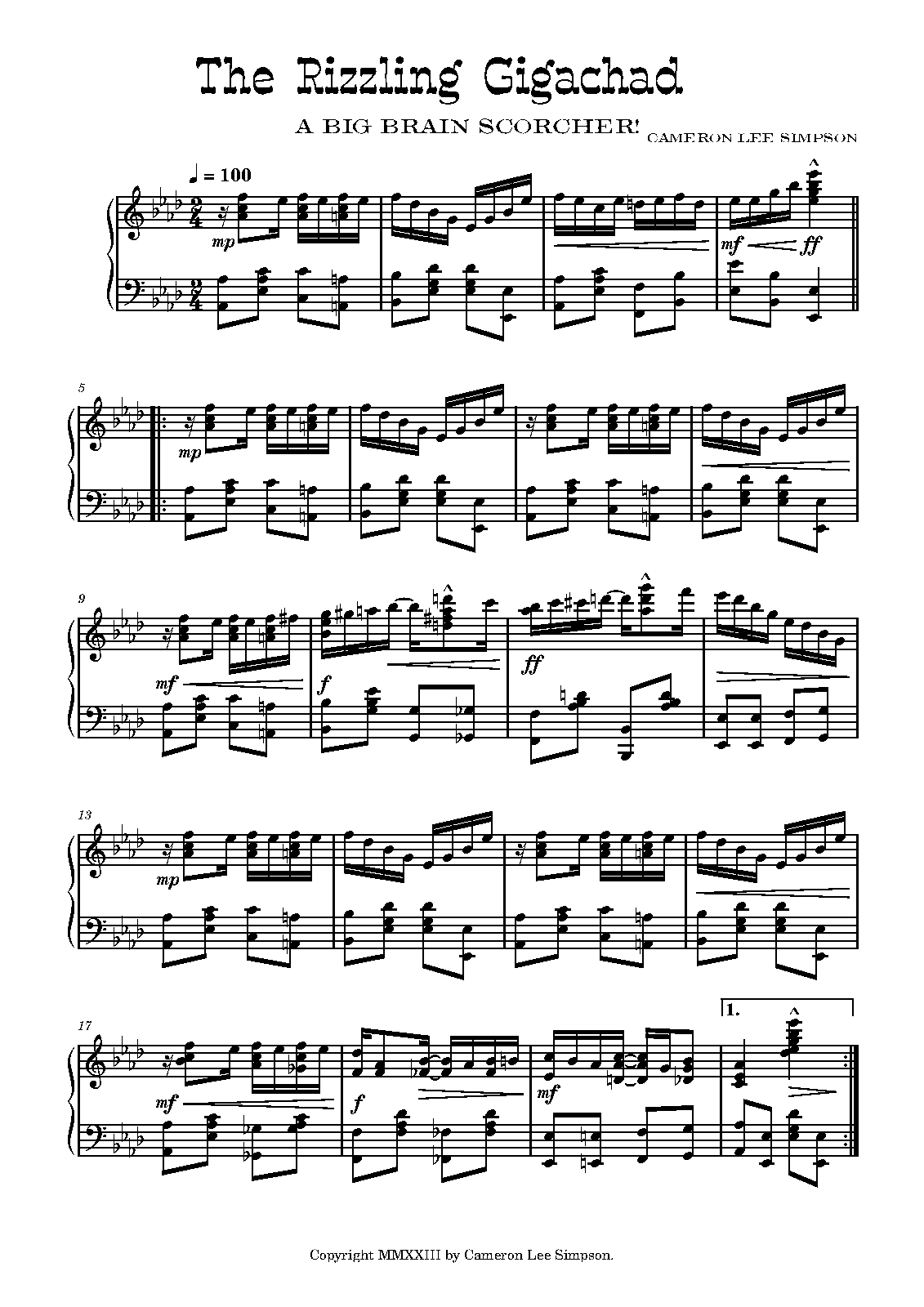 The Rizzling Gigachad (Simpson, Cameron Lee) - IMSLP