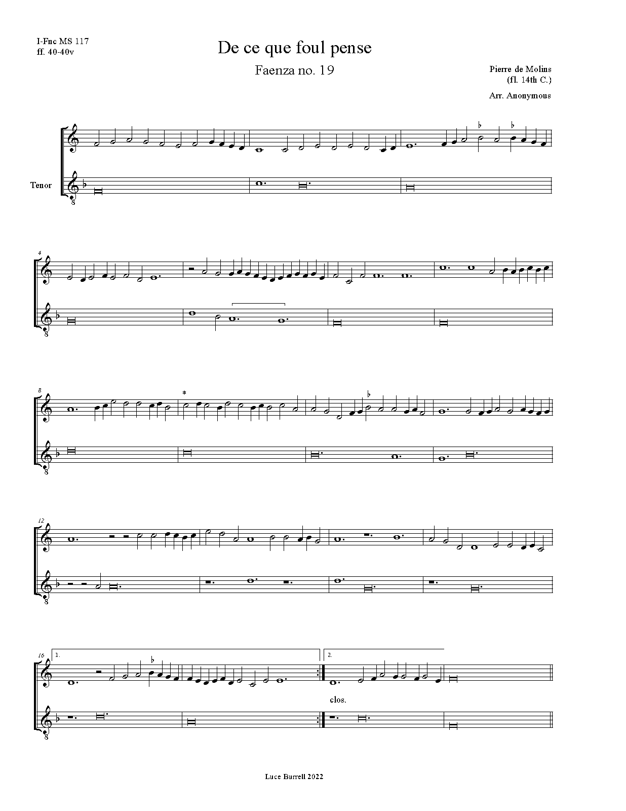 Codex Faenza (Various) - IMSLP: Free Sheet Music PDF Download