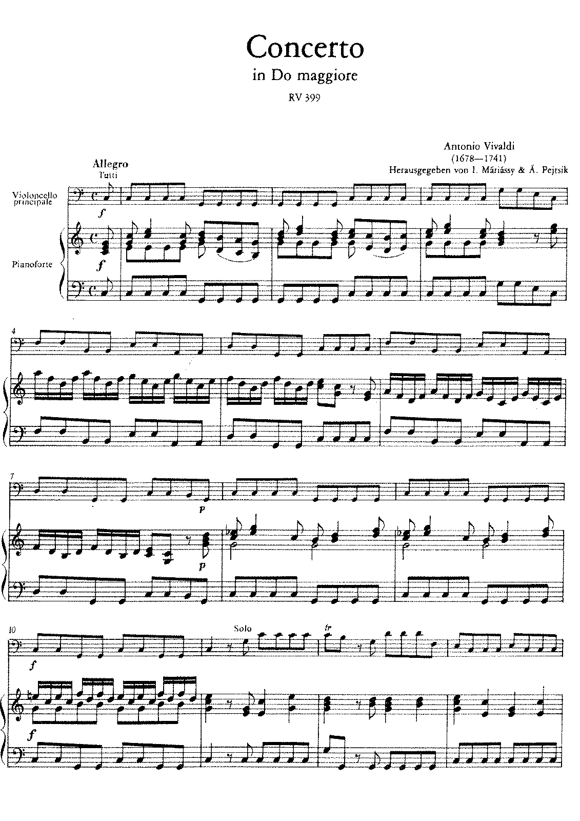 Cello Concerto in C major, RV 399 (Vivaldi, Antonio) - IMSLP: Free Sheet Music PDF Download