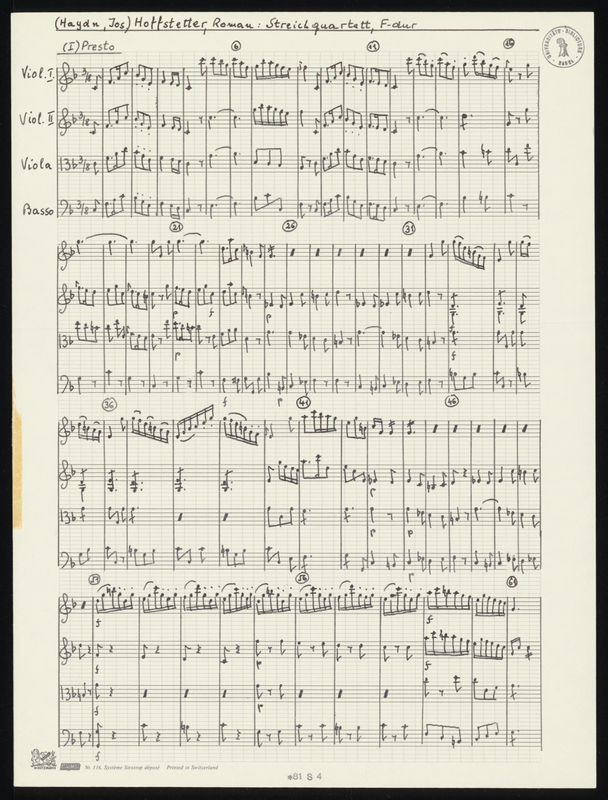 String Quartet in F major, Hob.III:F3 (Hoffstetter, Roman) - IMSLP String Quartet in F major, Hob.III:F3 (Hoffstetter, Roman) - IMSLP