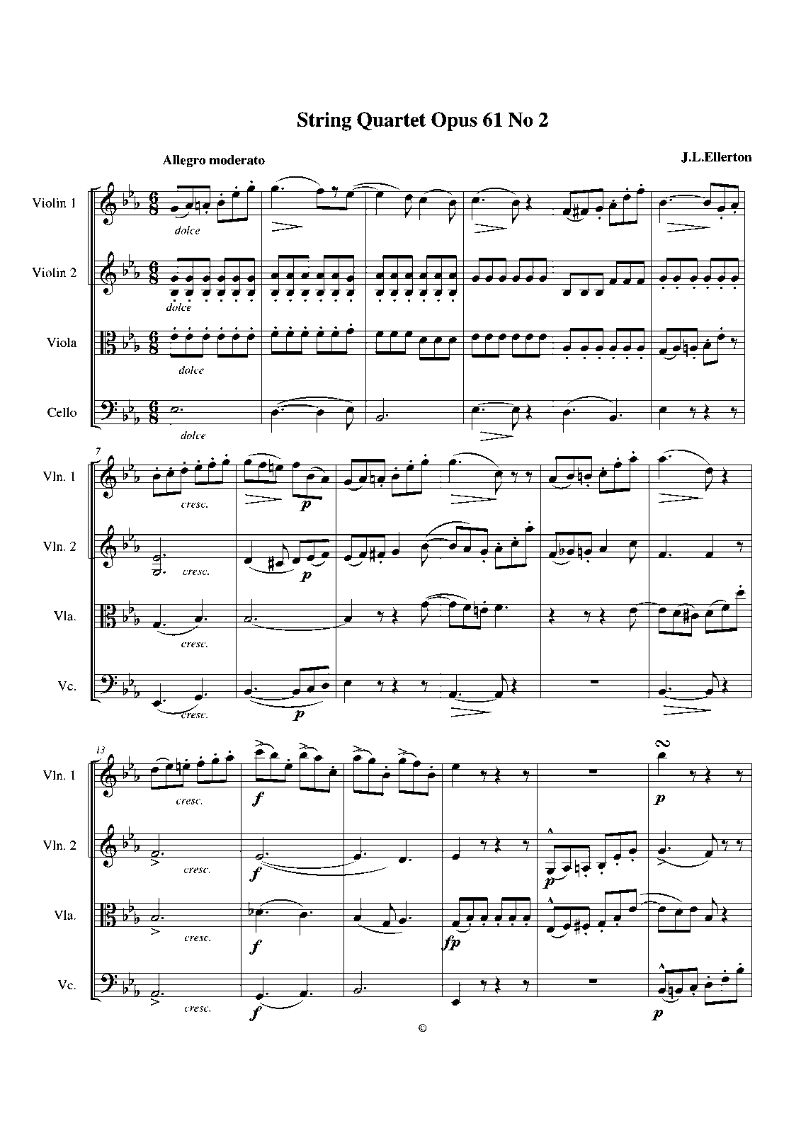 String Quartet, Op.61 No.2 (Ellerton, John Lodge) - IMSLP: Free Sheet ... String Quartet, Op.61 No.2 (Ellerton, John Lodge) - IMSLP: Free Sheet ...