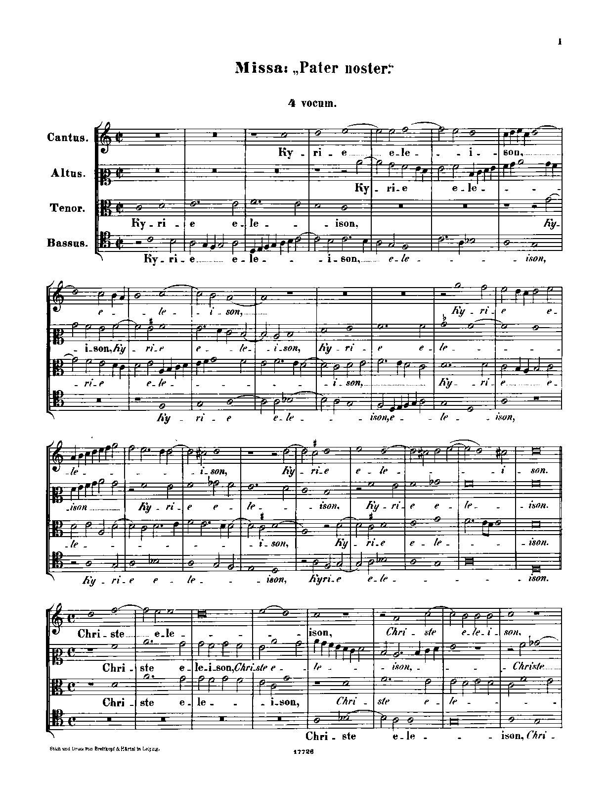 Missa Pater noster, PdPWV Mis084 (Palestrina, Giovanni Pierluigi da ... Missa Pater noster, PdPWV Mis084 (Palestrina, Giovanni Pierluigi da ...