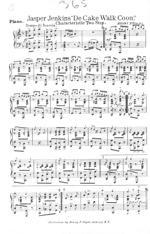 Jasper Jenkins 'De Cake Walk Coon' (Vogel, Henry P.) - IMSLP