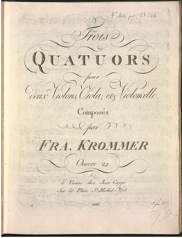 3 String Quartets, Op.24 (Krommer, Franz) - IMSLP 3 String Quartets, Op.24 (Krommer, Franz) - IMSLP