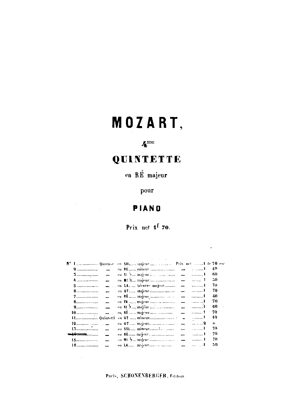 String Quintet No.5 in D major, K.593 (Mozart, Wolfgang Amadeus) - IMSLP: Free Sheet Music PDF ...
