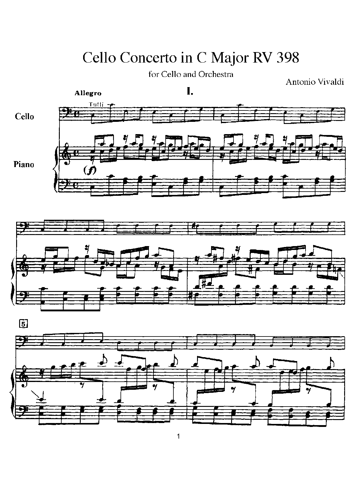 Cello Concerto in C major, RV 398 (Vivaldi, Antonio) - IMSLP: Free ...