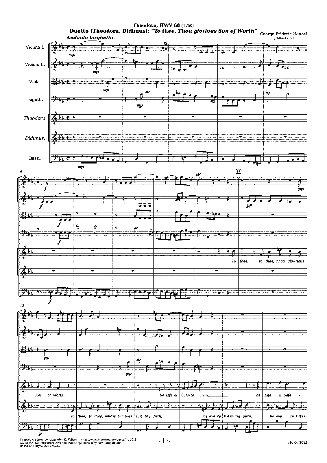 Theodora, HWV 68 (Handel, George Frideric) - IMSLP: Free Sheet Music ...