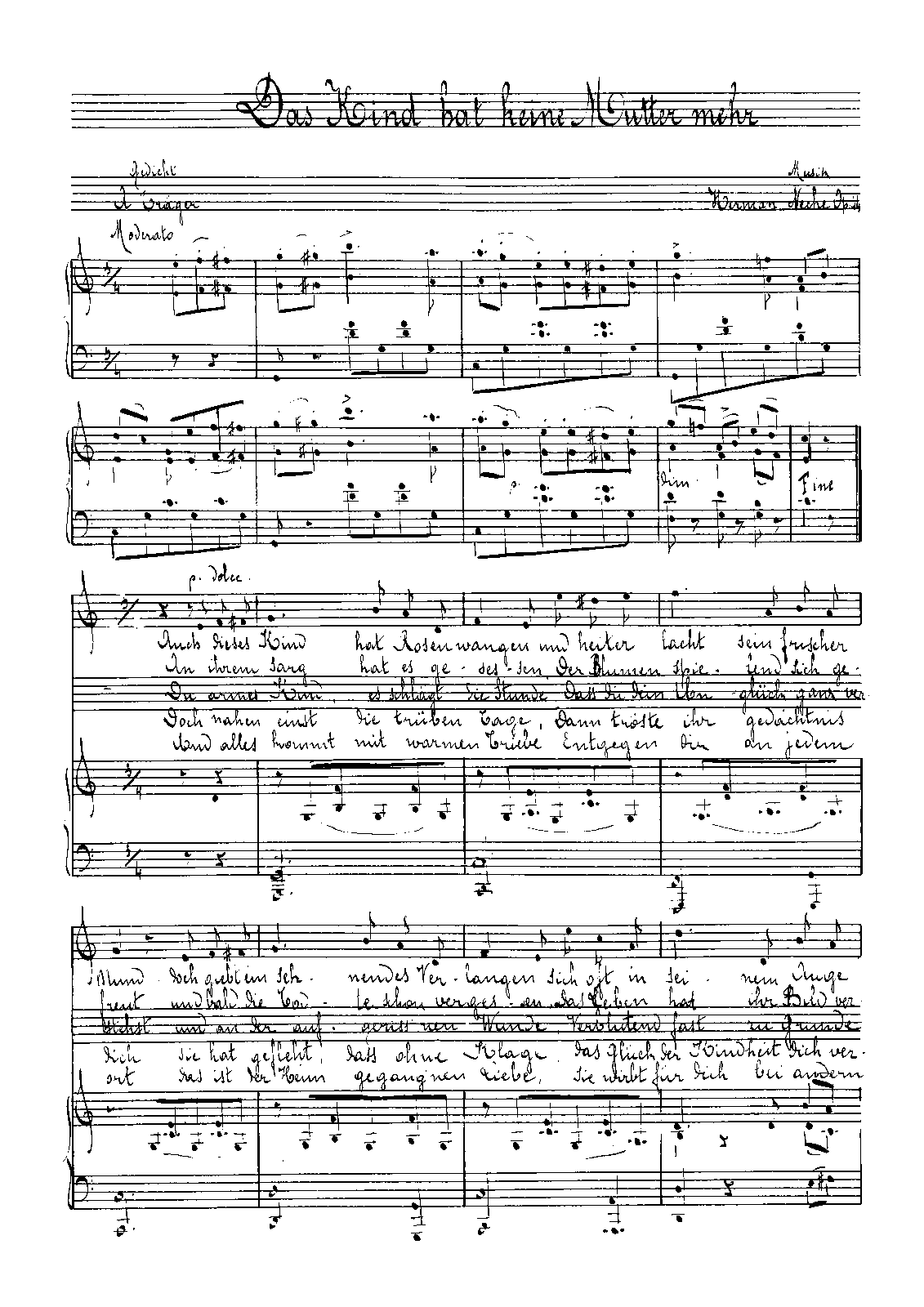 Das Kind hat keine Mutter mehr, Op.44 (Necke, Hermann) - IMSLP Das Kind hat keine Mutter mehr, Op.44 (Necke, Hermann) - IMSLP