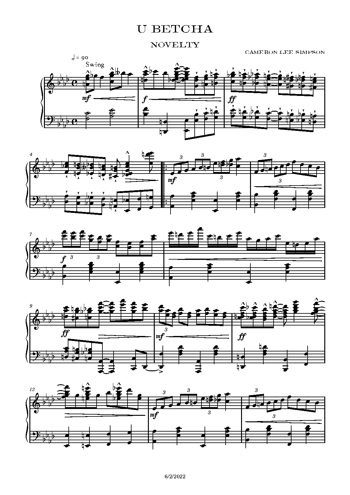 U Betcha (Simpson, Cameron Lee) - IMSLP