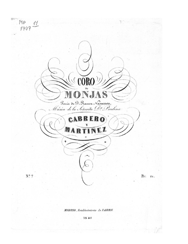 Coro de monjas (Cabrero y Martínez de Ahumada, Paulina) - IMSLP