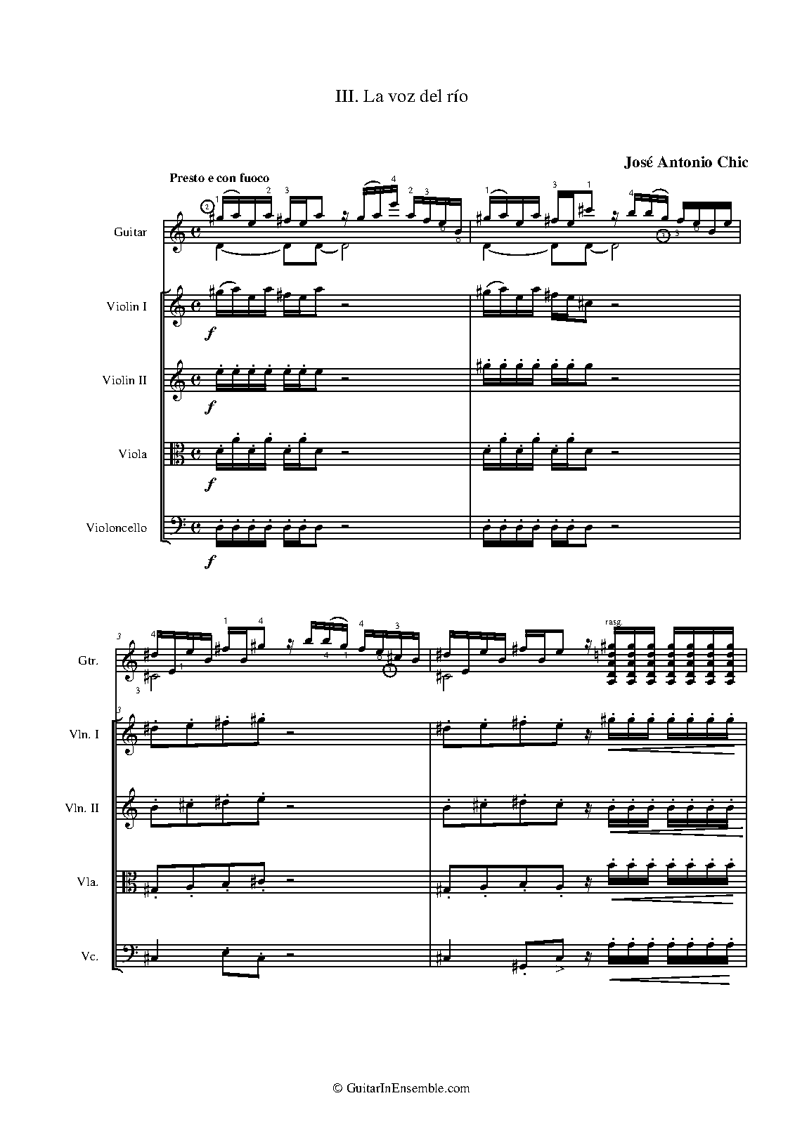 El lenguaje del río (Chic, José Antonio) - IMSLP